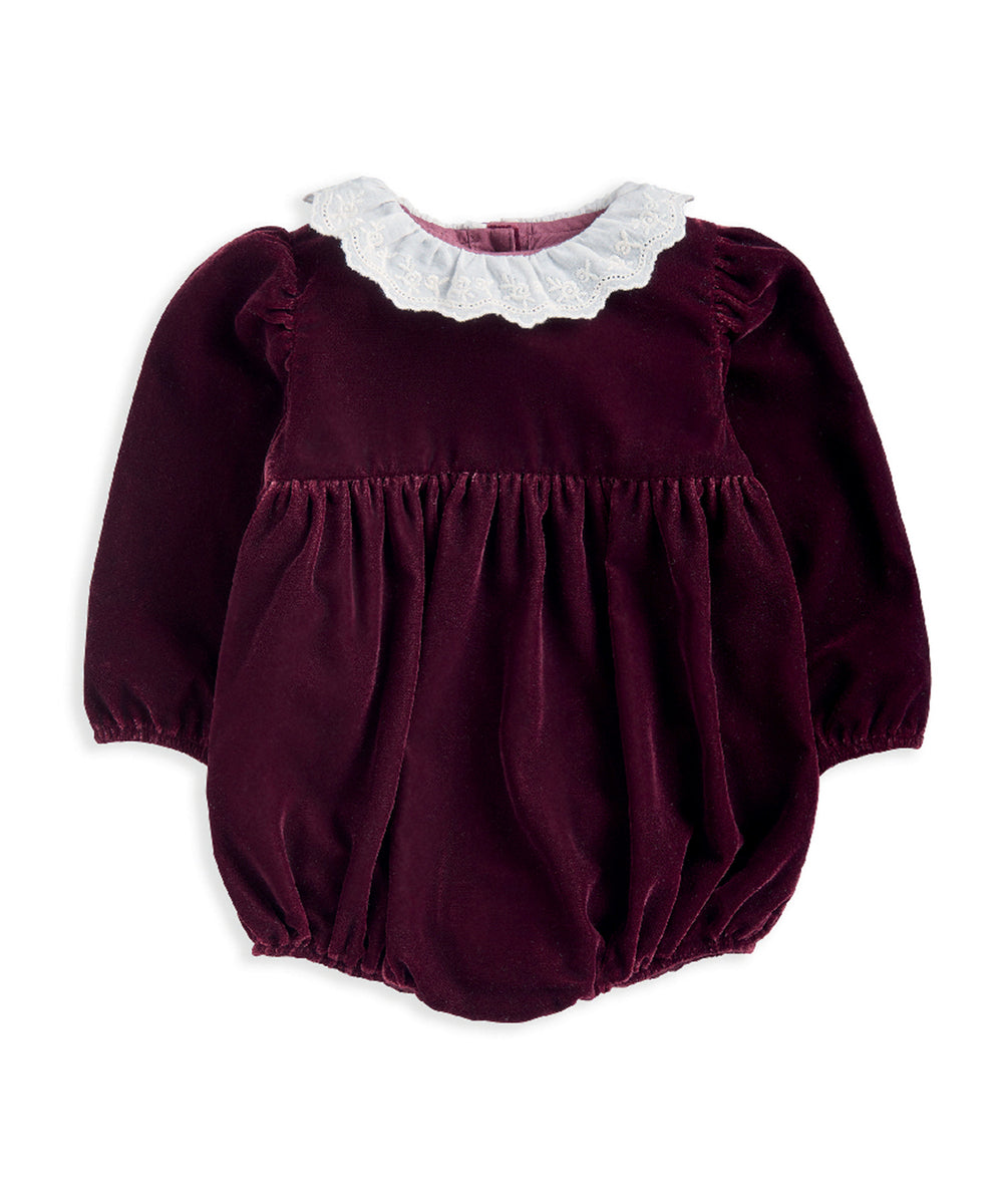 Velour Collar Romper - Berry – Mamas & Papas Philippines